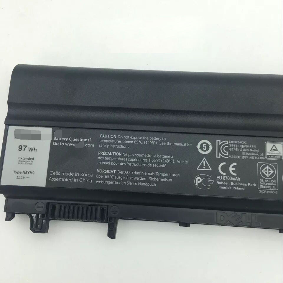 N5YH9 9 Cell 97Wh Battery For Dell VJXMC VVONF Latitude E5440 E5540 ...